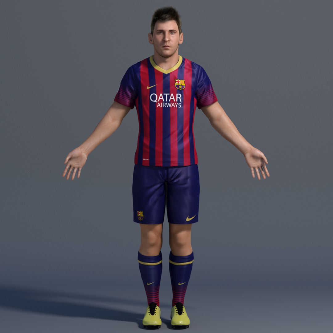 Messi Body 3d Max