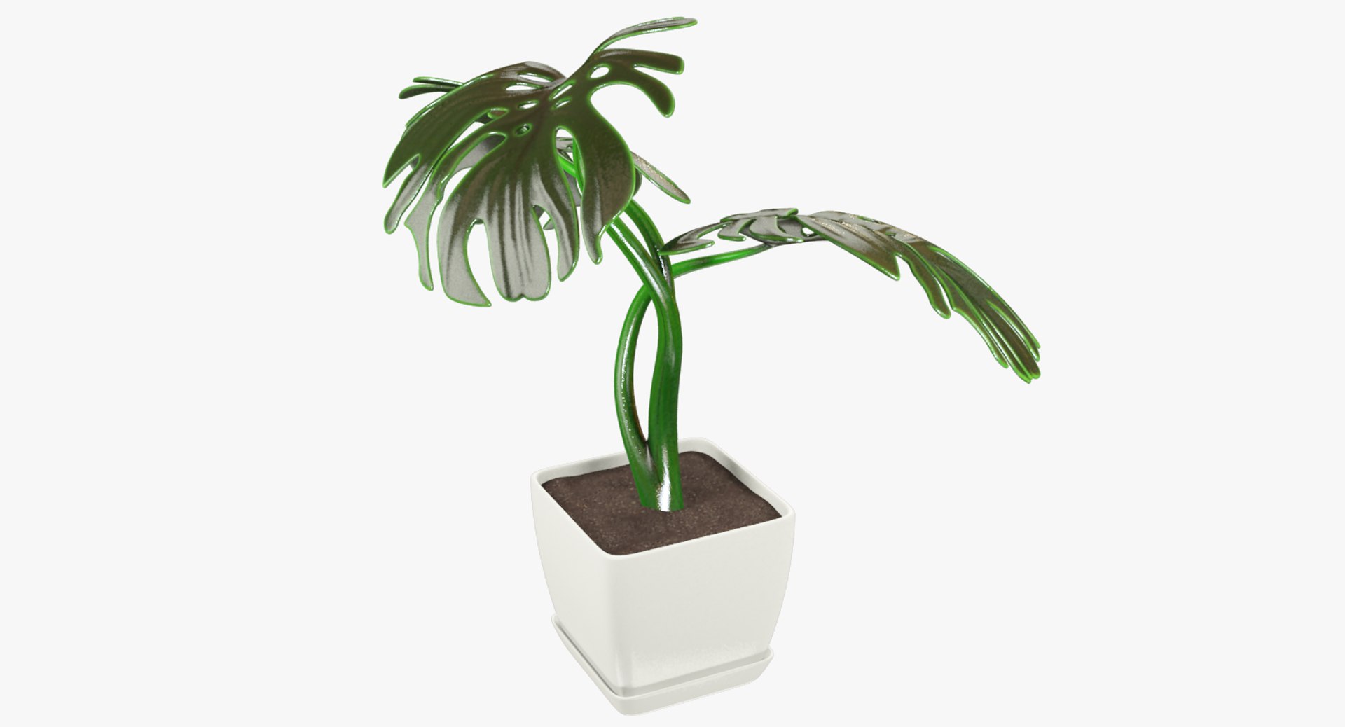 3D Monstera Pot - TurboSquid 1299859