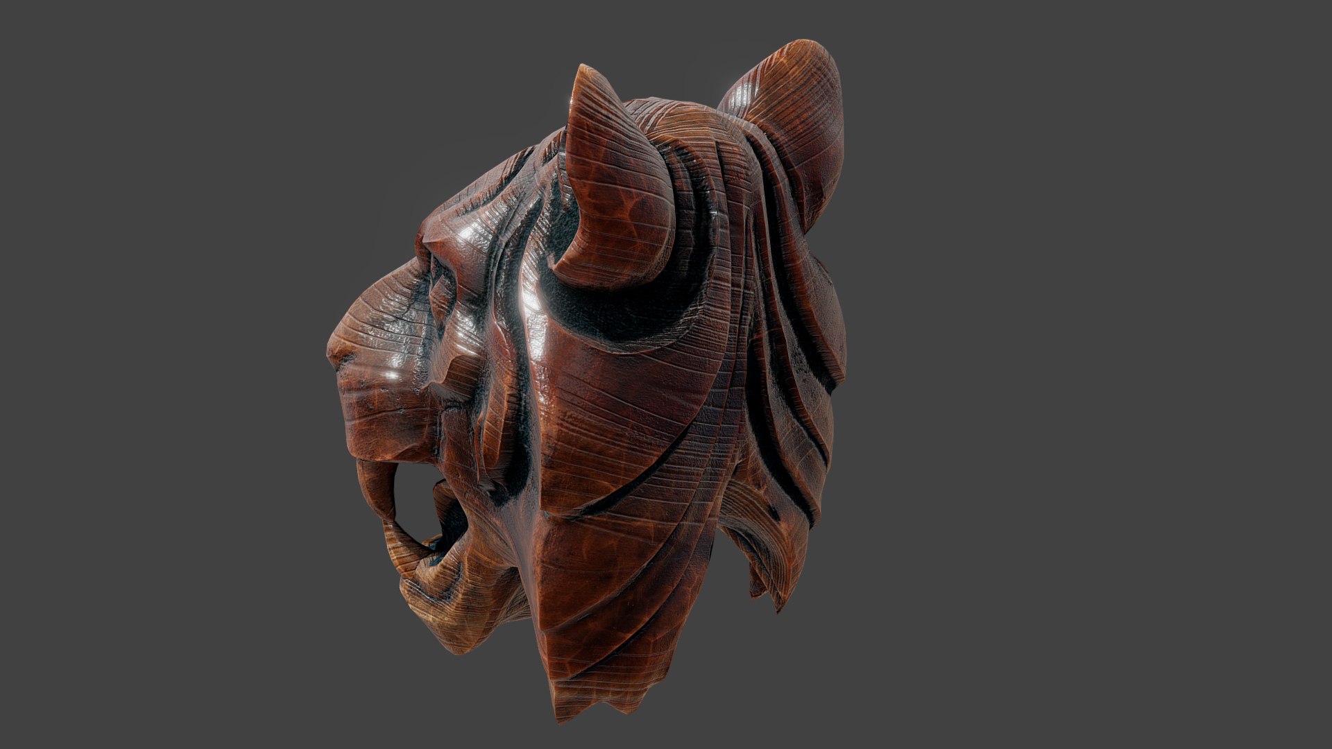 3D Model Stylized Tiger Head - TurboSquid 1811503