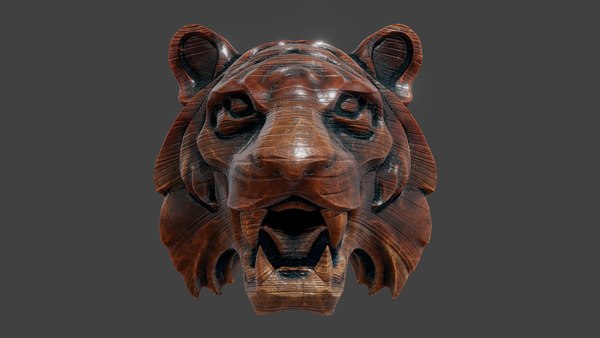 3D model Stylized Tiger Head - TurboSquid 1811503