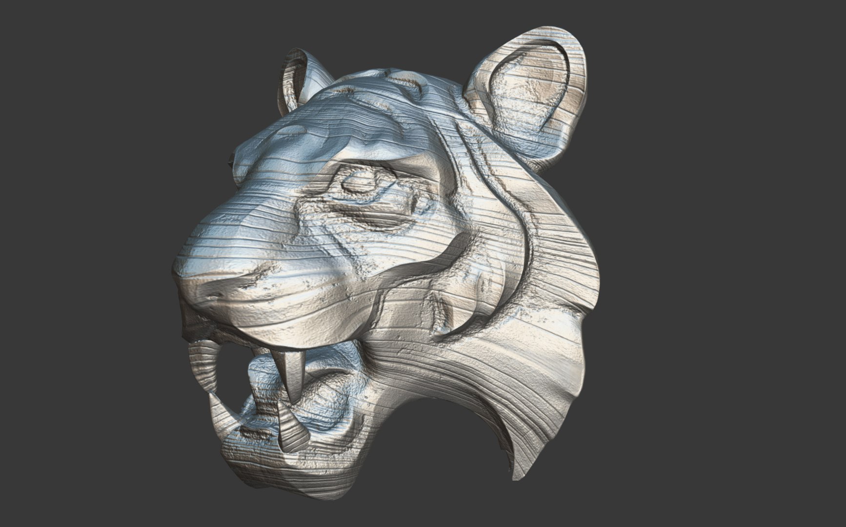 3D Model Stylized Tiger Head - TurboSquid 1811503