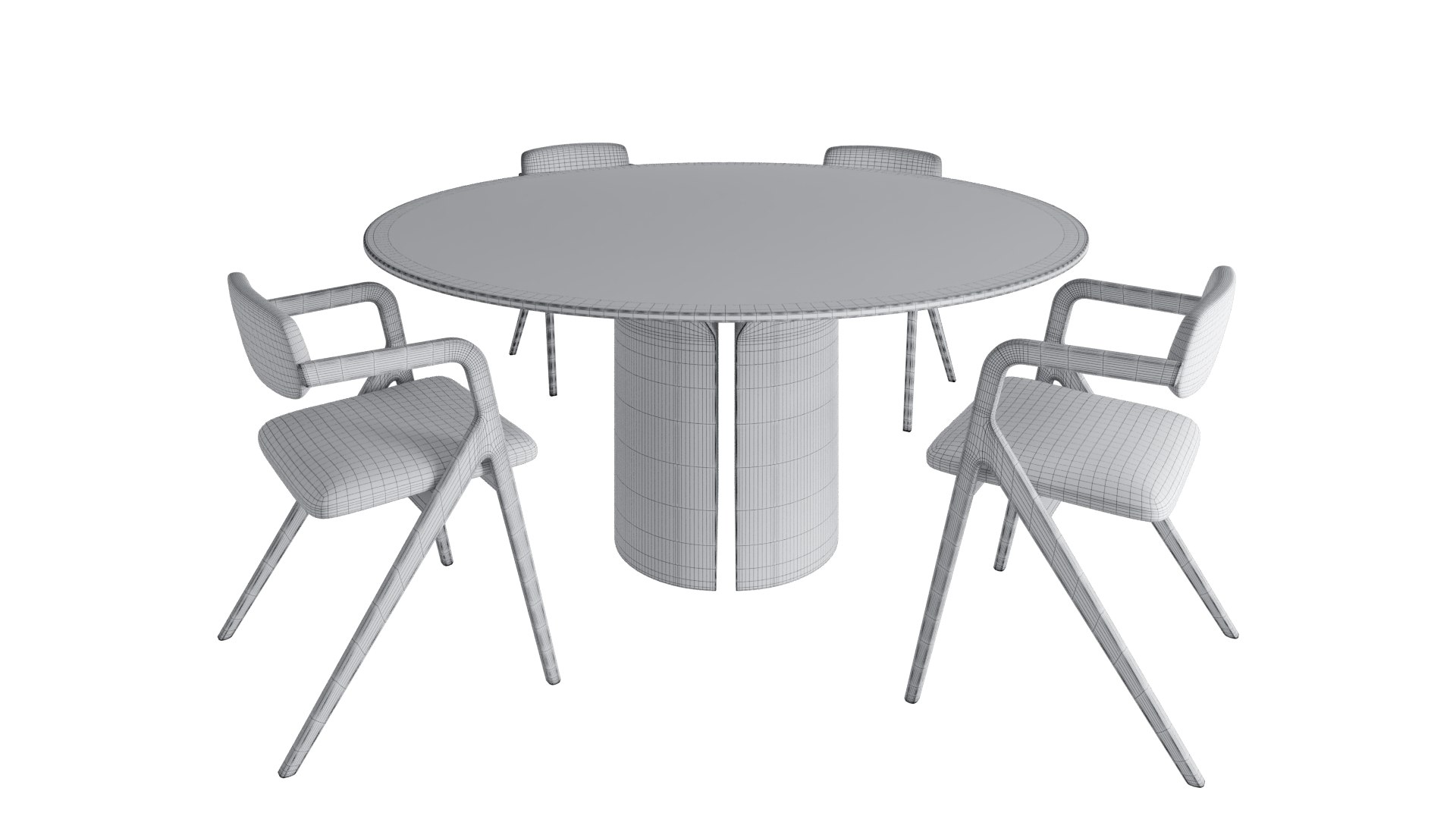 MDF Italia NVL Table and Keyko Gallotti Radice chair 3D model ...