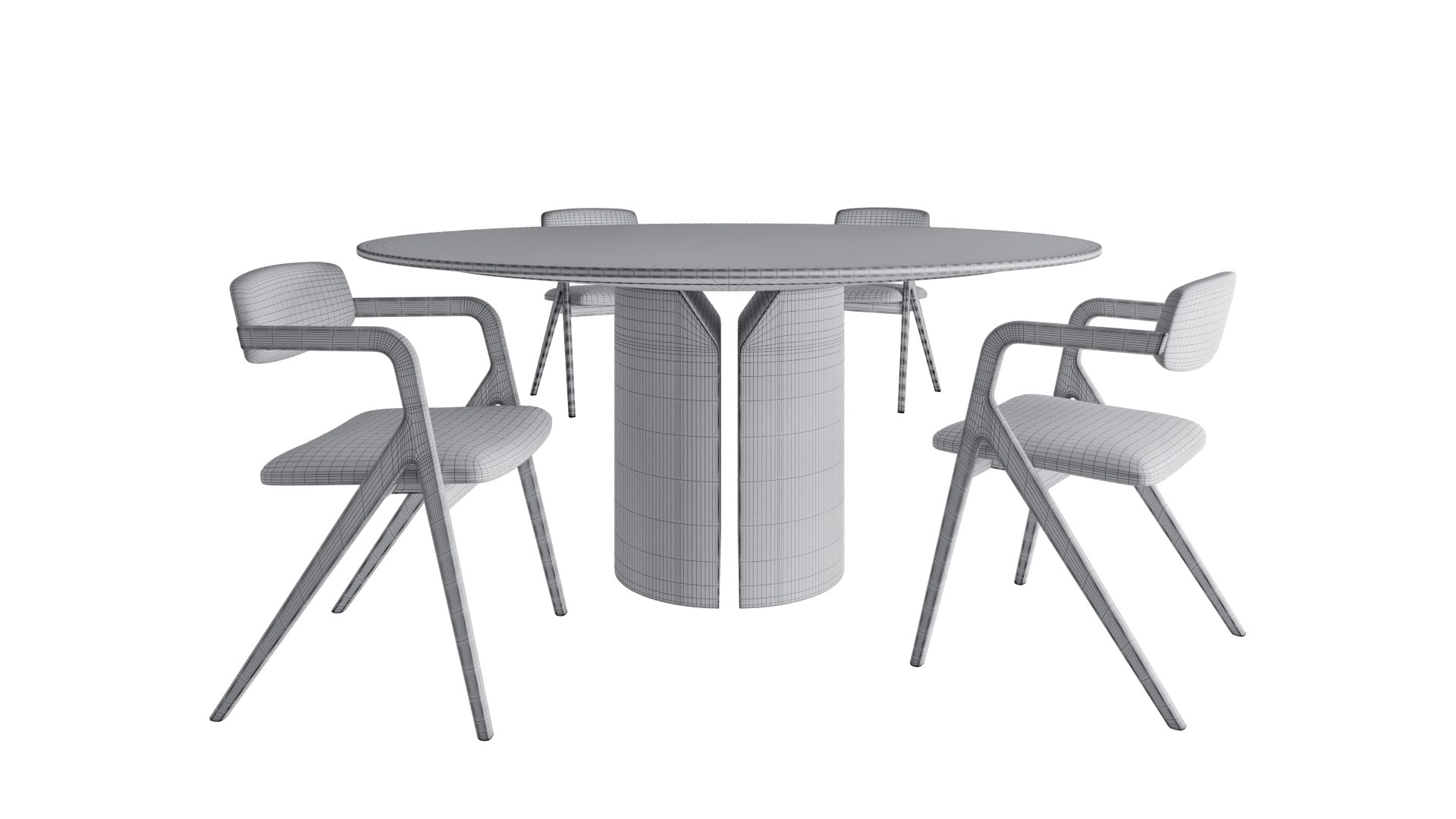 MDF Italia NVL Table and Keyko Gallotti Radice chair 3D model ...