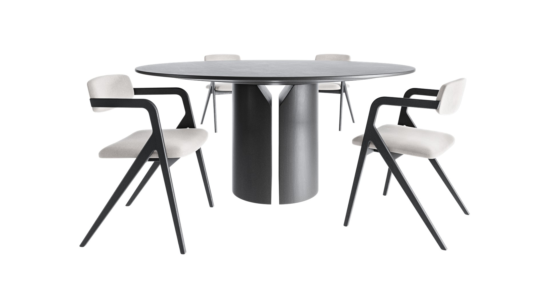 MDF Italia NVL Table and Keyko Gallotti Radice chair 3D model ...