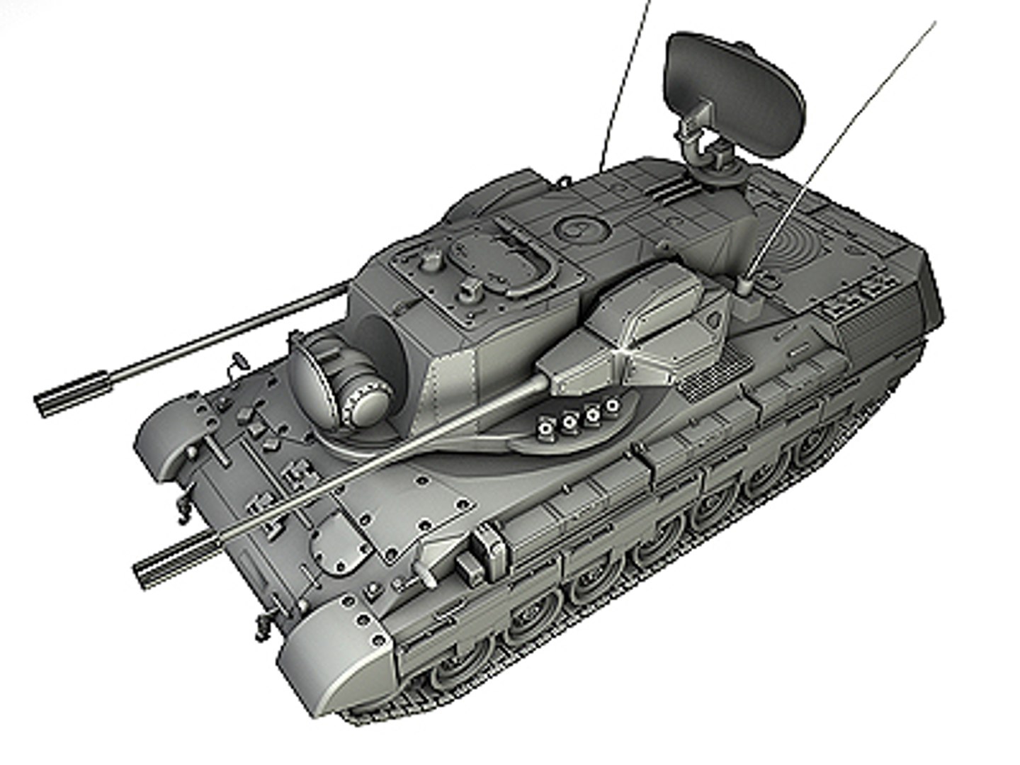 German Tank Gepard 3d Model