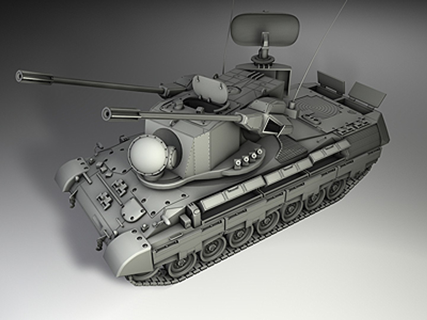 German Tank Gepard 3d Model