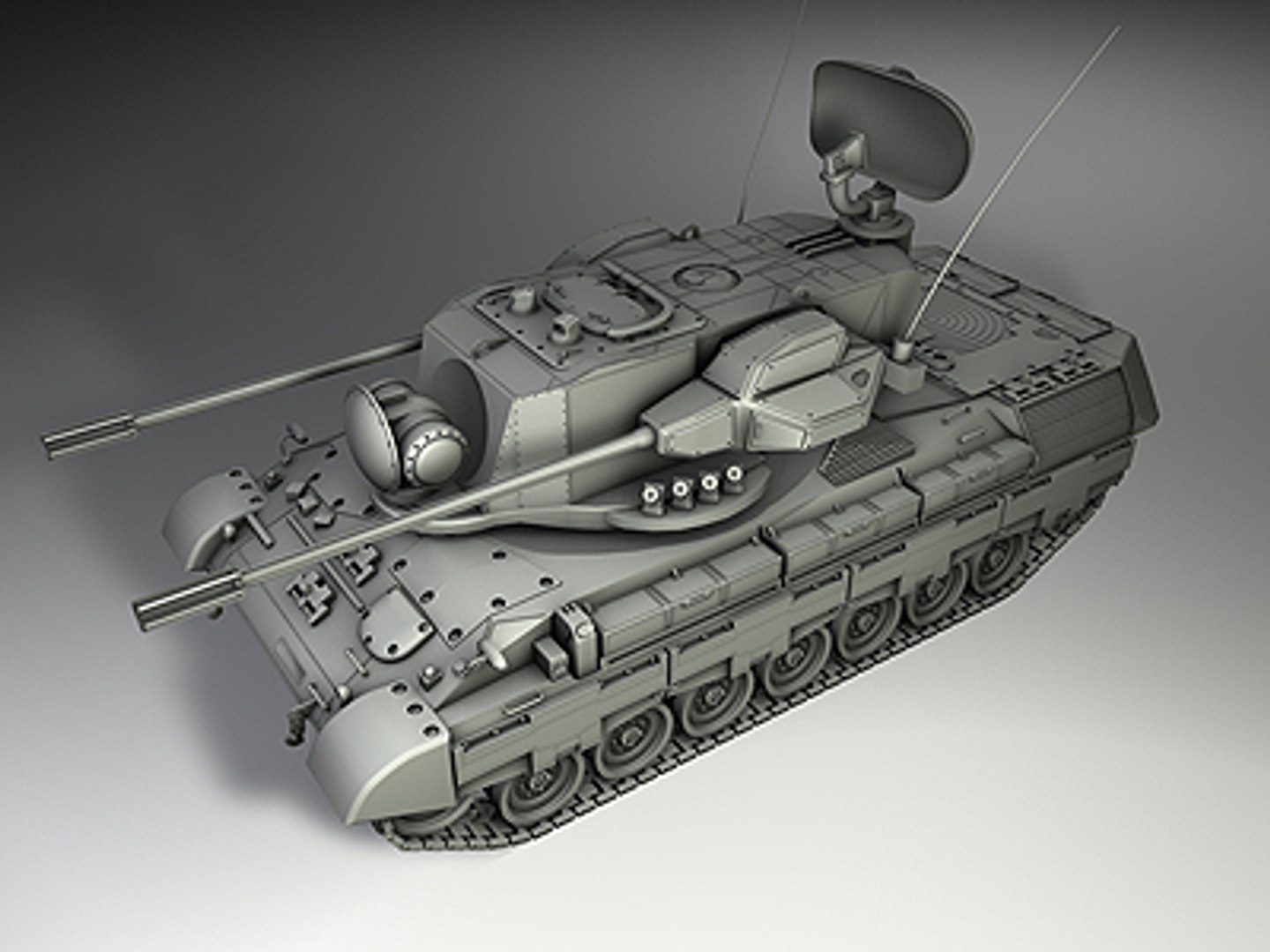 German Tank Gepard 3d Model