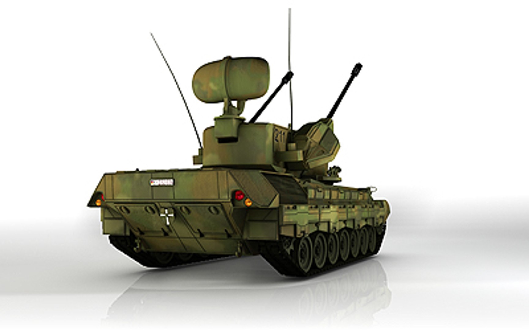 German Tank Gepard 3d Model