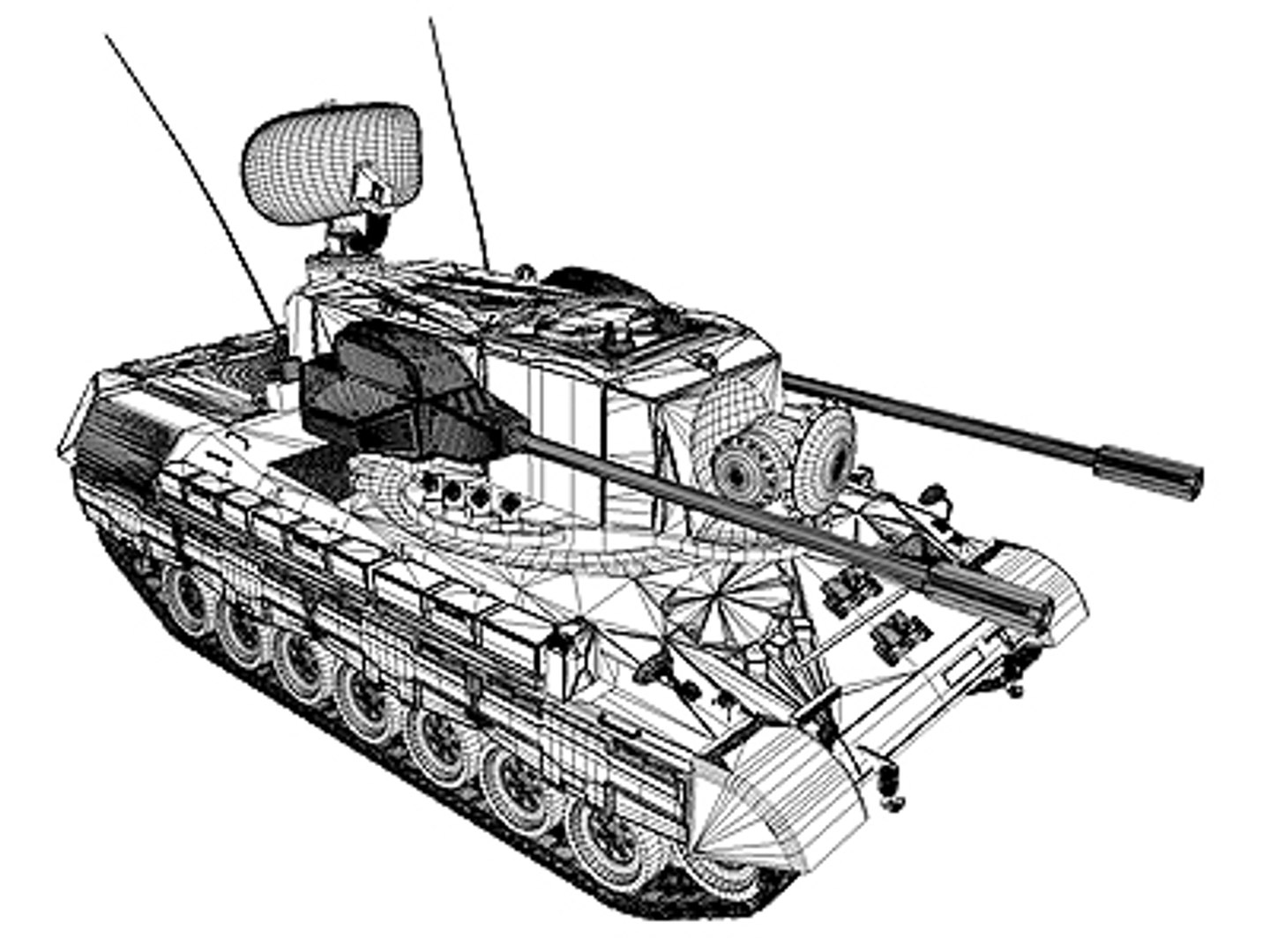 German Tank Gepard 3d Model