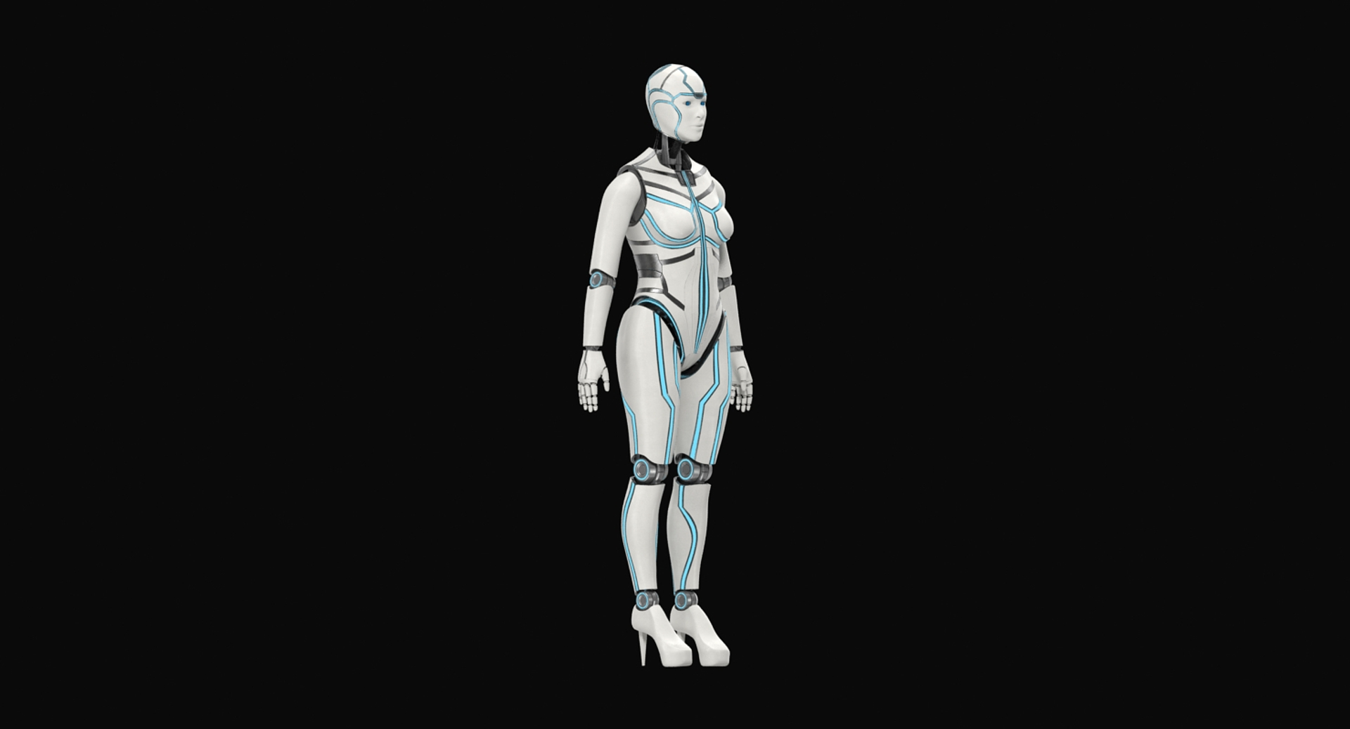 3D Android Cyborg Robot - TurboSquid 1339603