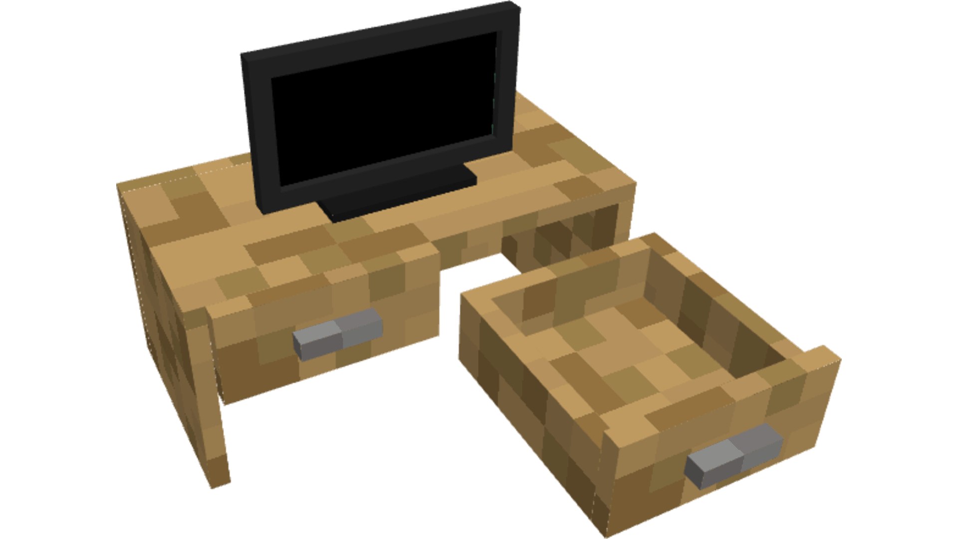 3D TV And Cupboard Low-Poly - TurboSquid 2259631