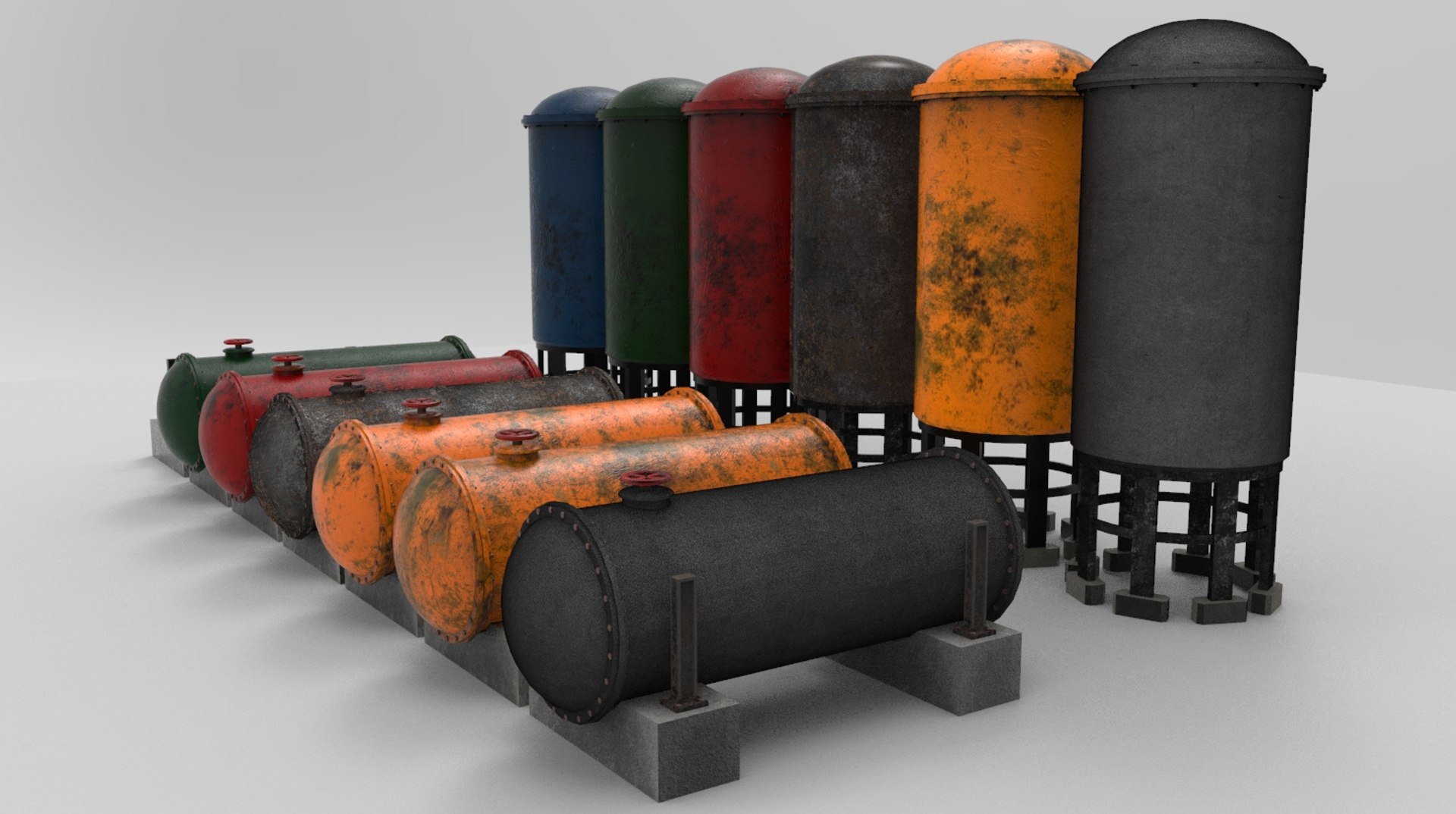 Industrial Equipment Cistern Pack Model - TurboSquid 1241781