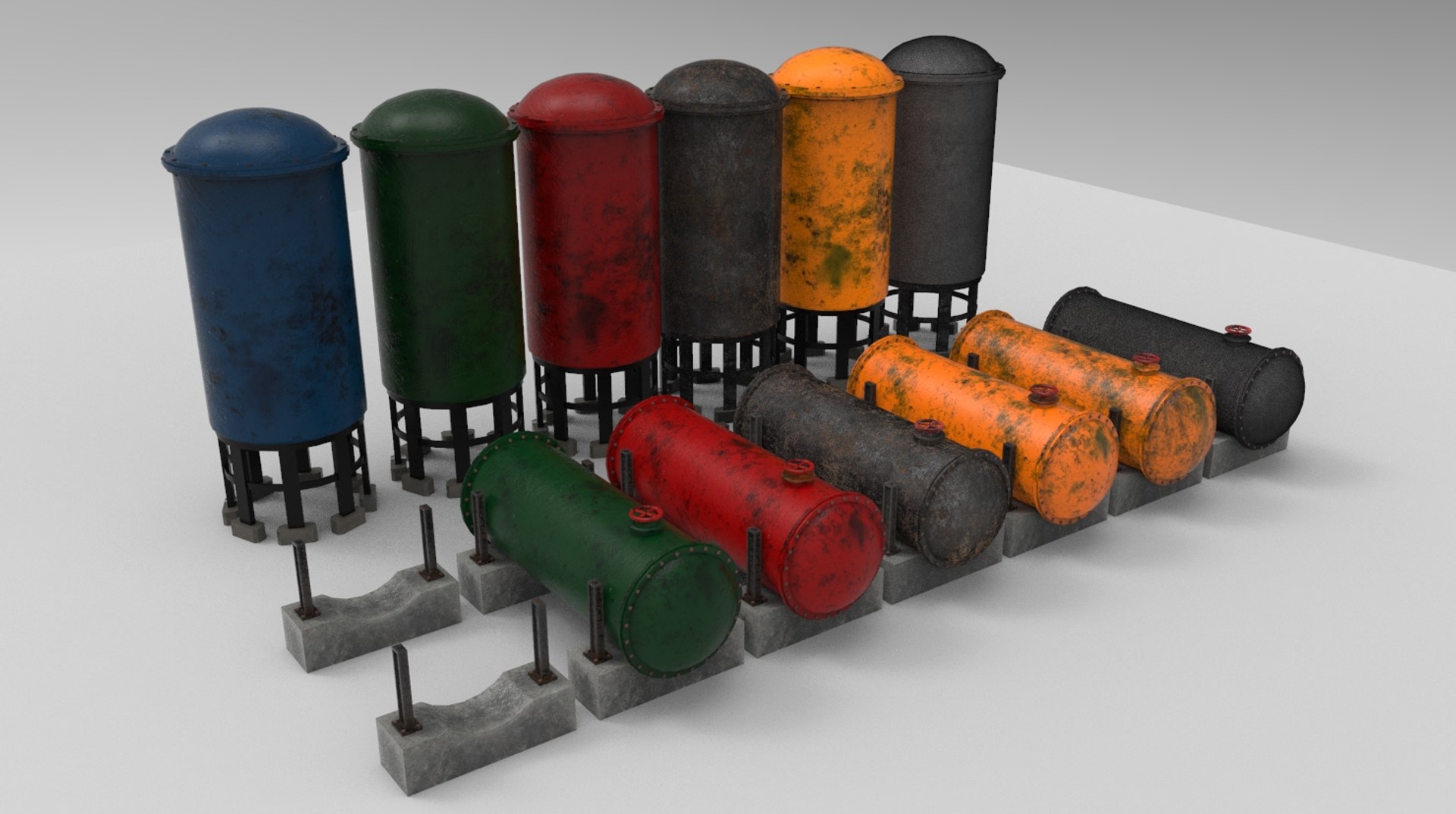 Industrial Equipment Cistern Pack Model - TurboSquid 1241781