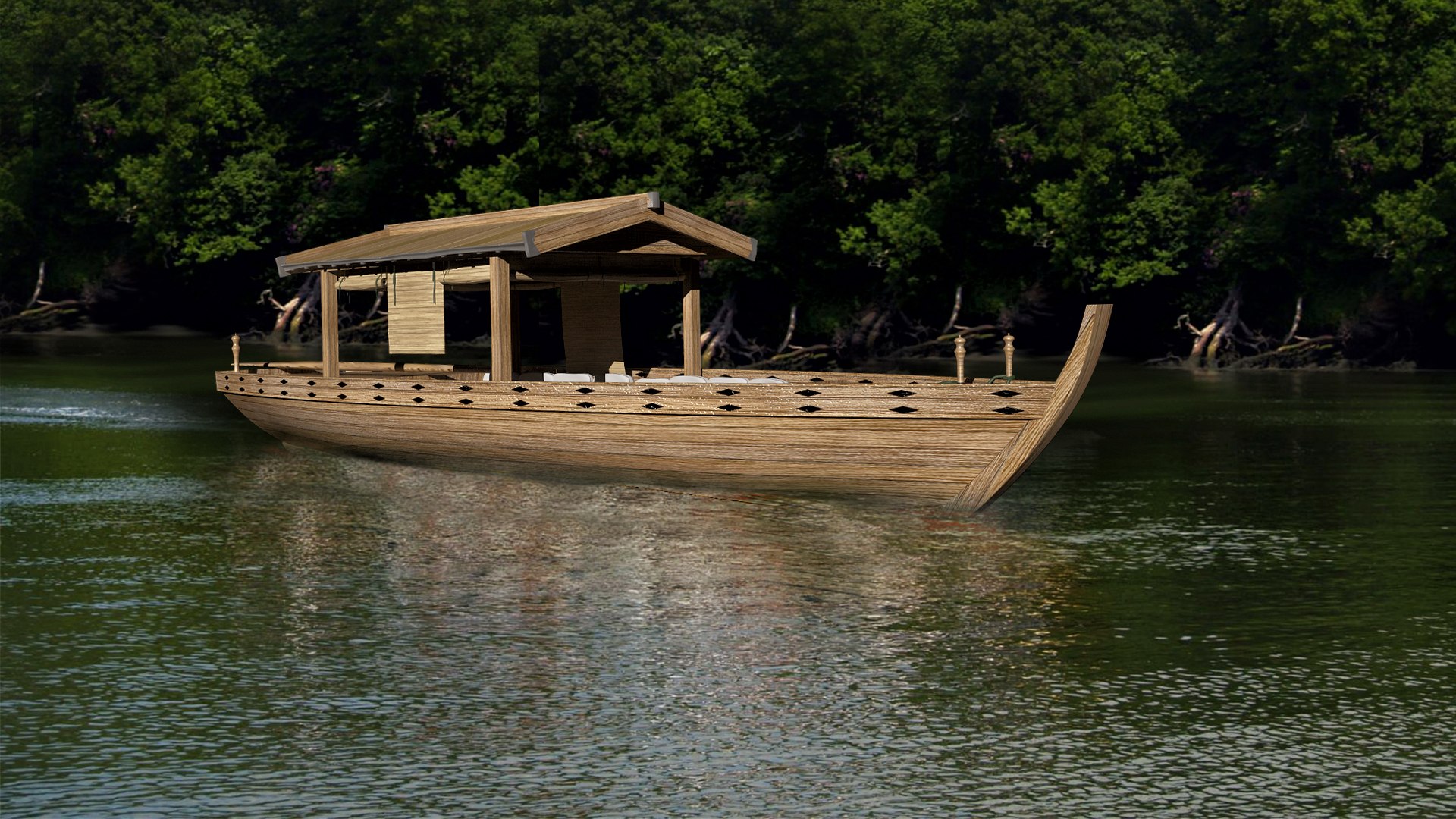 3D Japanese Boat - TurboSquid 1255454