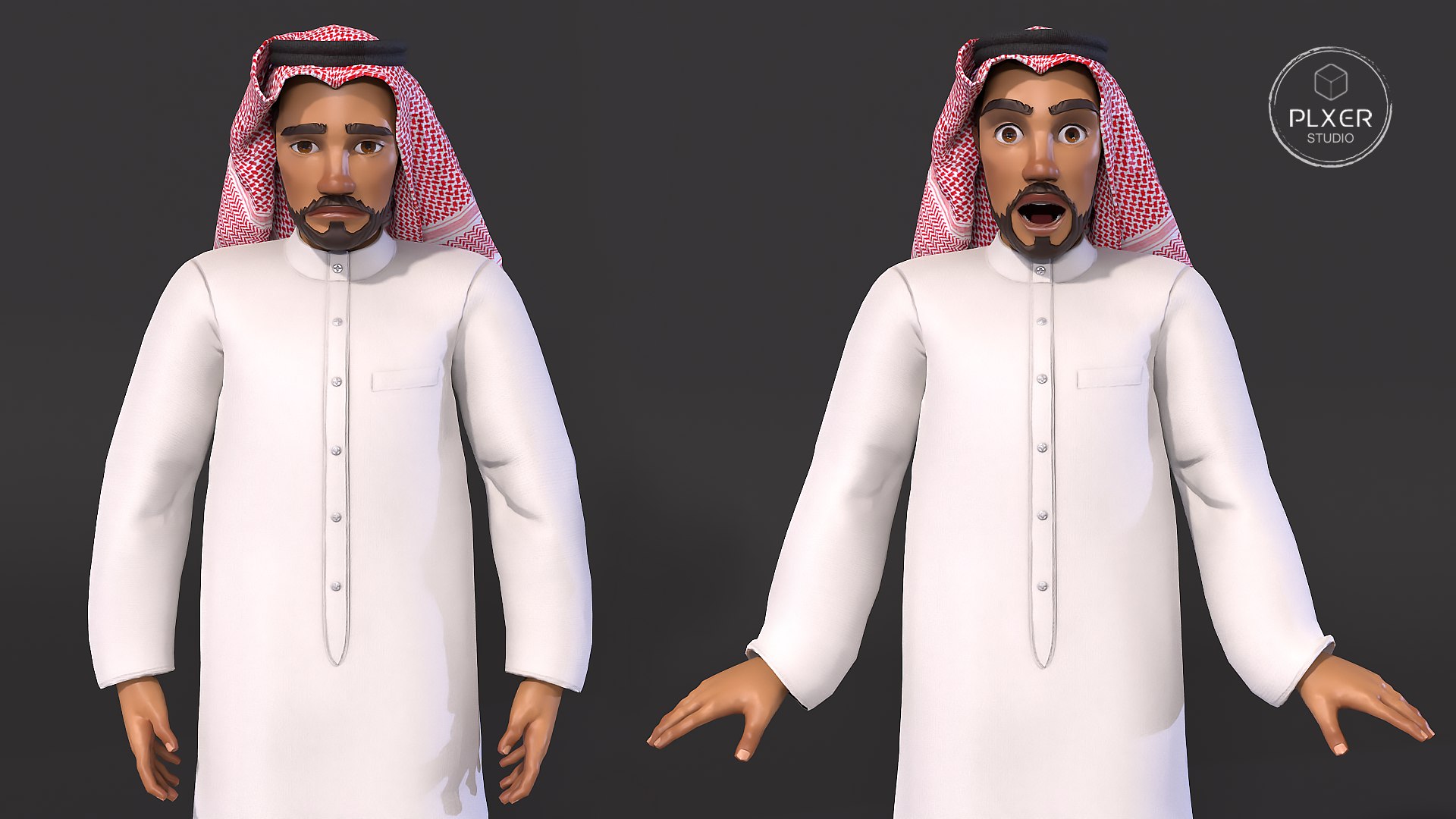 3D Arabi Saudi Man Stylized Model - TurboSquid 2041250