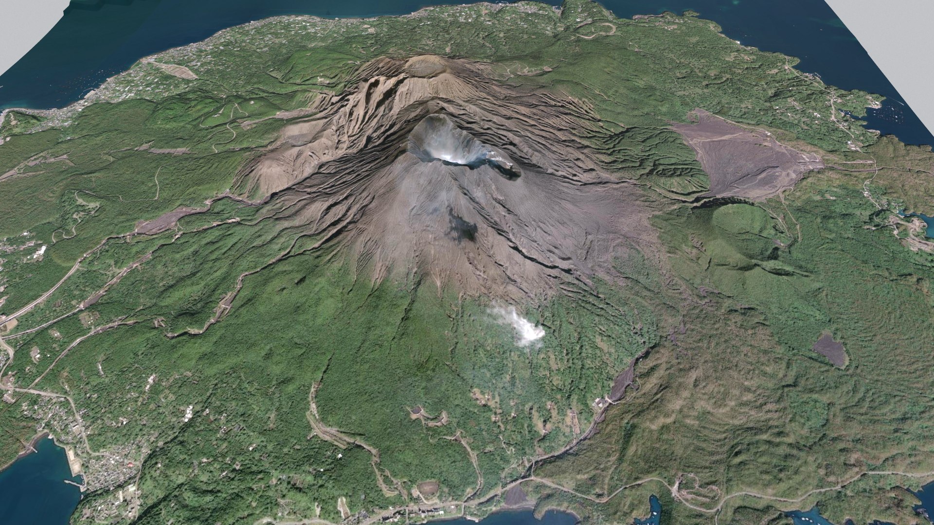 Mountain Landscape Stratovolcano Sakurajima Japan 3D Model - TurboSquid ...