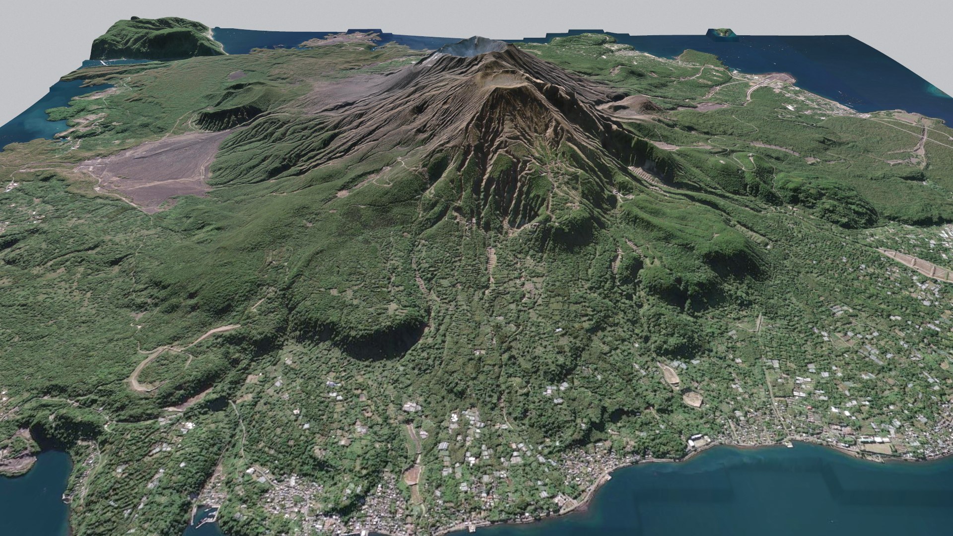 Mountain Landscape Stratovolcano Sakurajima Japan 3D Model - TurboSquid ...