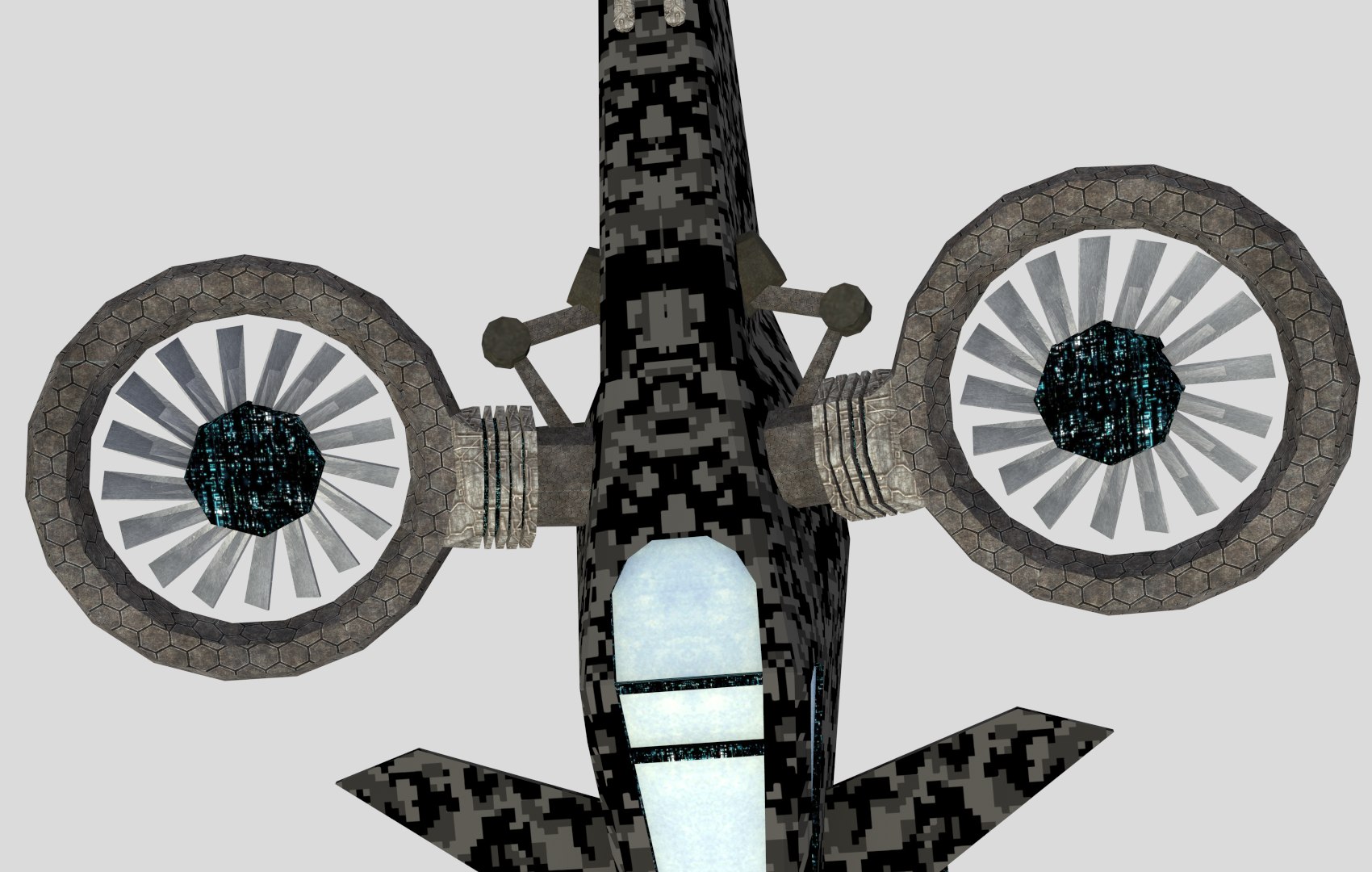 Scifi Helicopter Objects Obj