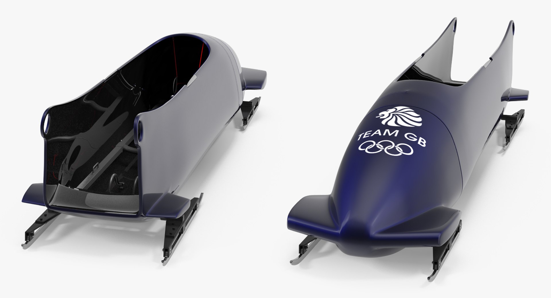 Bobsled Person Team Gb 3d Model