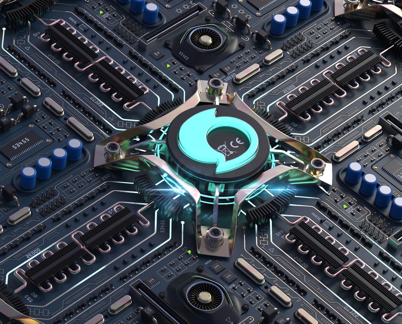 Cpu Motherboard Model - TurboSquid 1328289