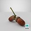 3D Acorns Branch - TurboSquid 1300258
