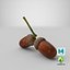 3D Acorns Branch - TurboSquid 1300258