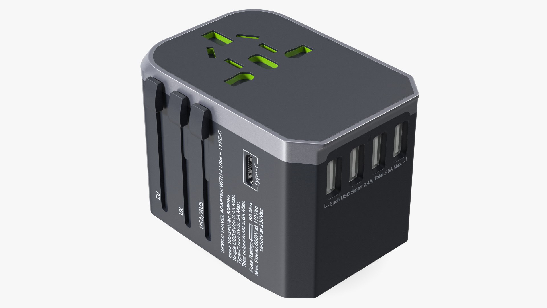 3D International Plug Adapter with USB model - TurboSquid 1870663