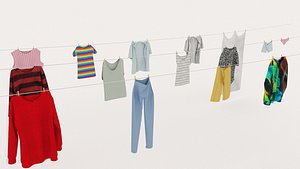 3D Clothes Line Models - Browse & Download Formats - TurboSquid