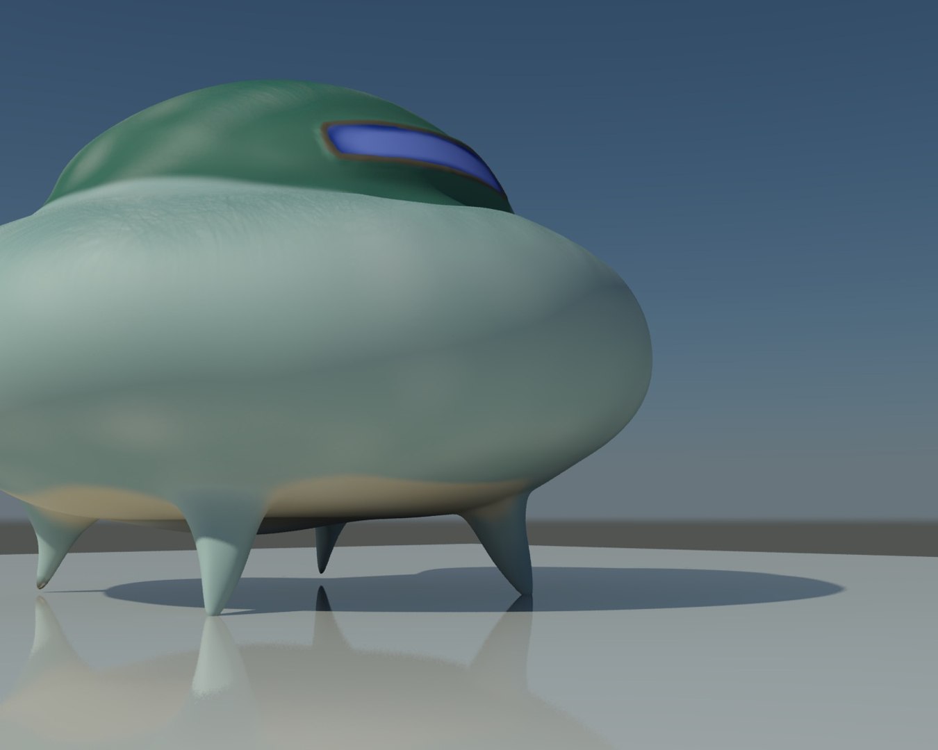 Free Alien Ship Clay Sculpture 3d Model