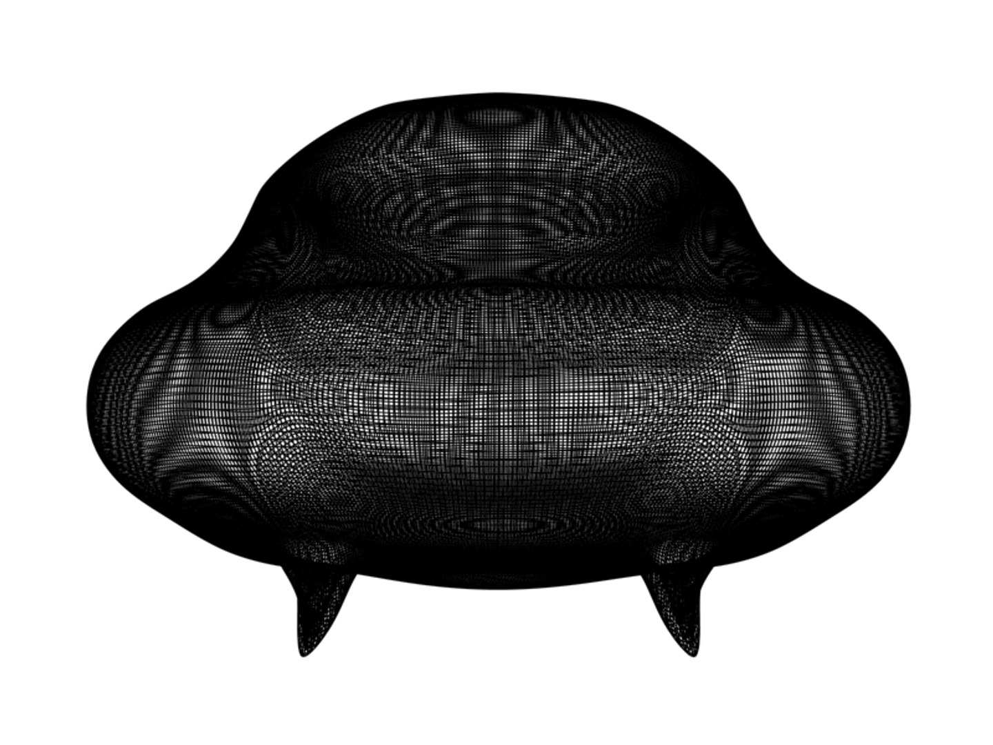 Free Alien Ship Clay Sculpture 3d Model