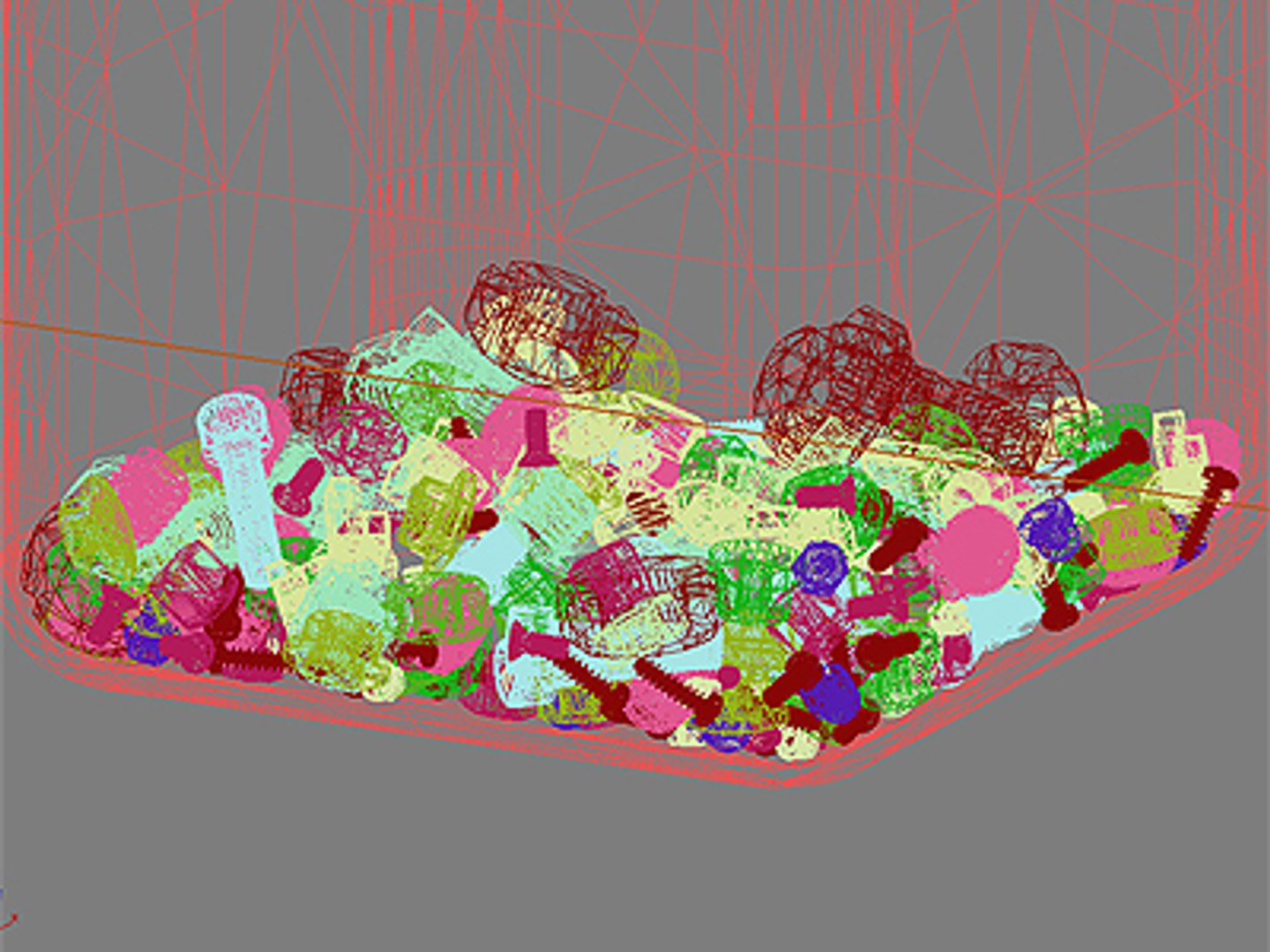 Glass Bowl Hardware Nuts Bolts 3d Model