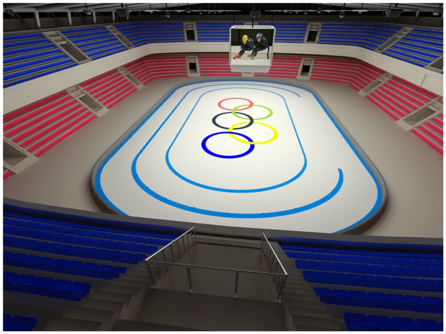 Long Track Arena 3d Model