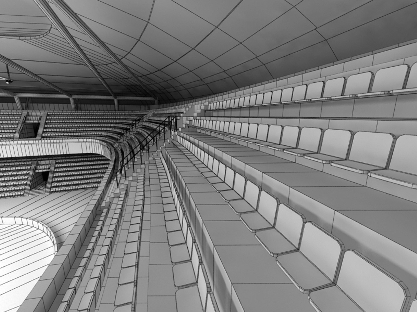 Long Track Arena 3d Model