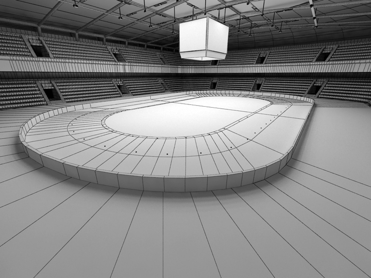 Long Track Arena 3d Model