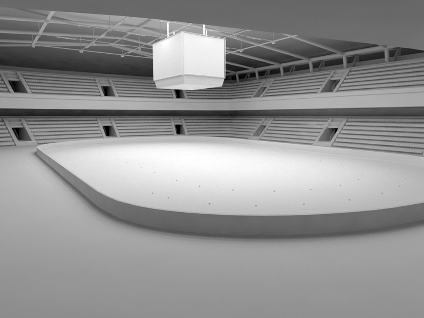 Long Track Arena 3d Model