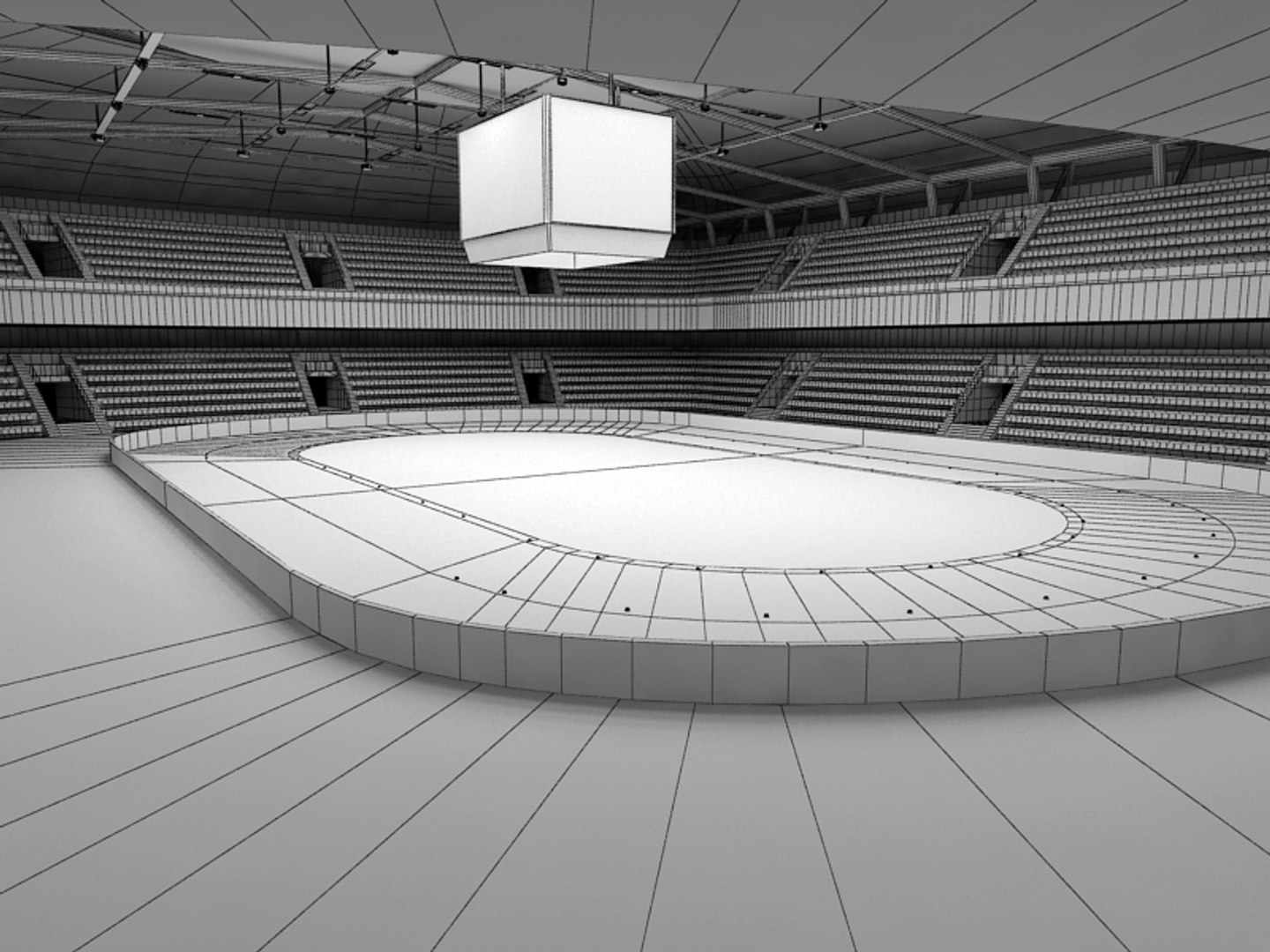Long Track Arena 3d Model