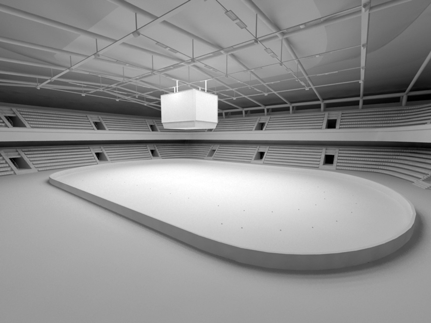 Long Track Arena 3d Model