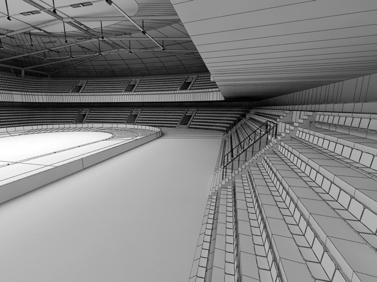 Long Track Arena 3d Model