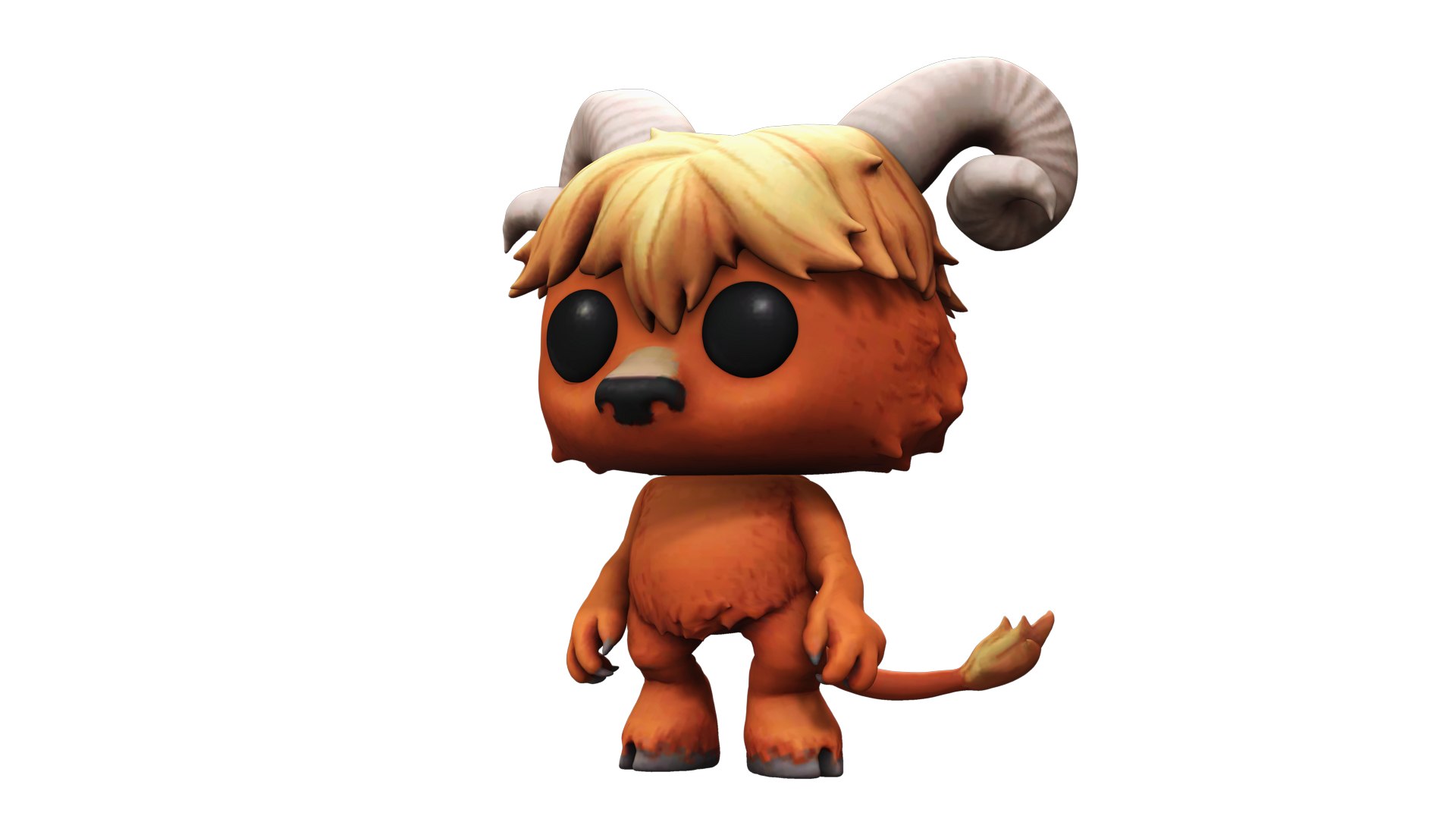 Funko Style Horned Beast Printable STL Figurine 3D Model - TurboSquid 2391718