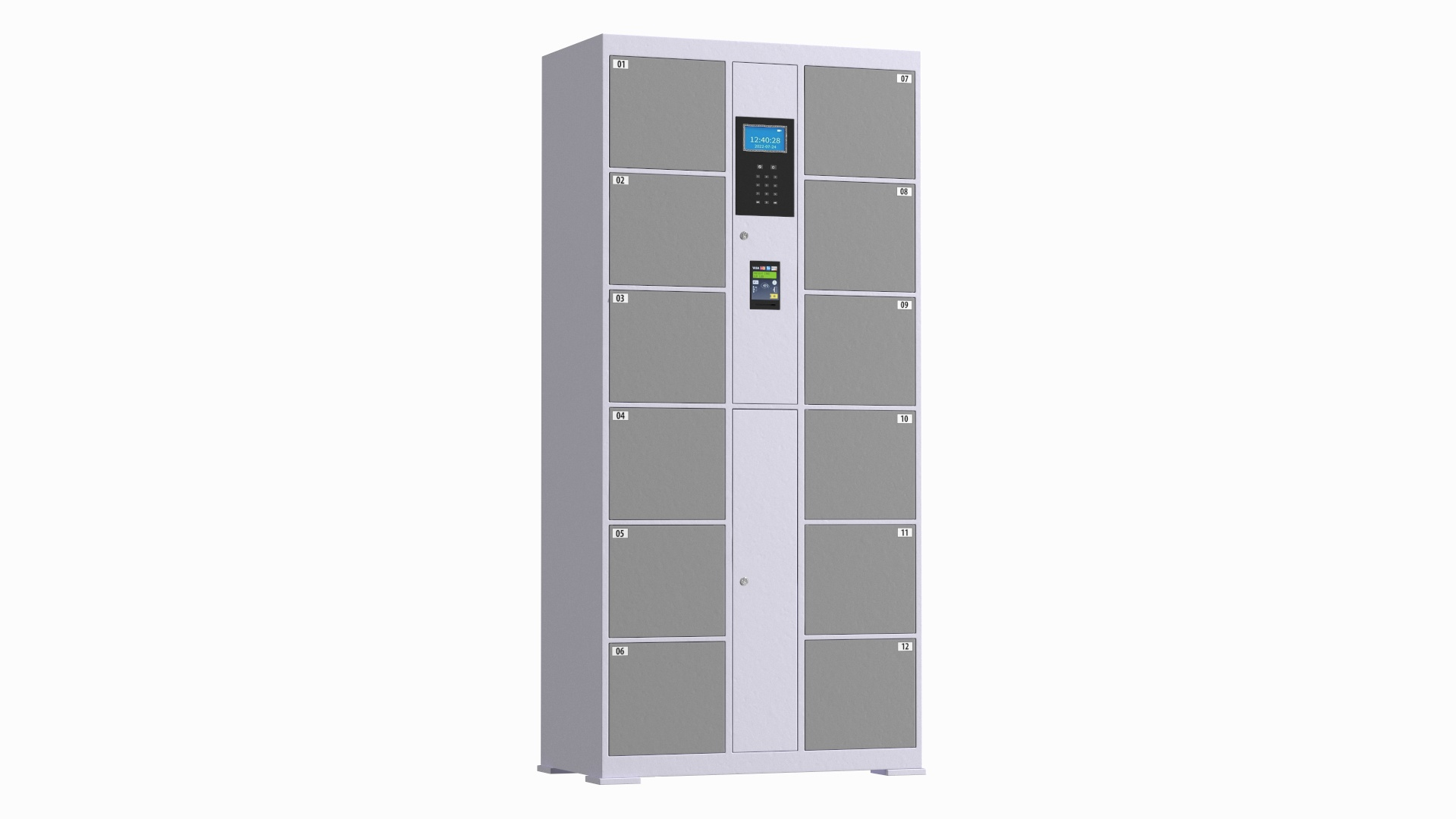 Smart Locker Grey 3D Model - TurboSquid 2139357