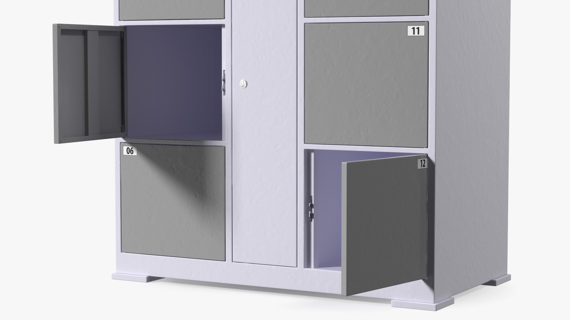 Smart Locker Grey 3D Model - TurboSquid 2139357
