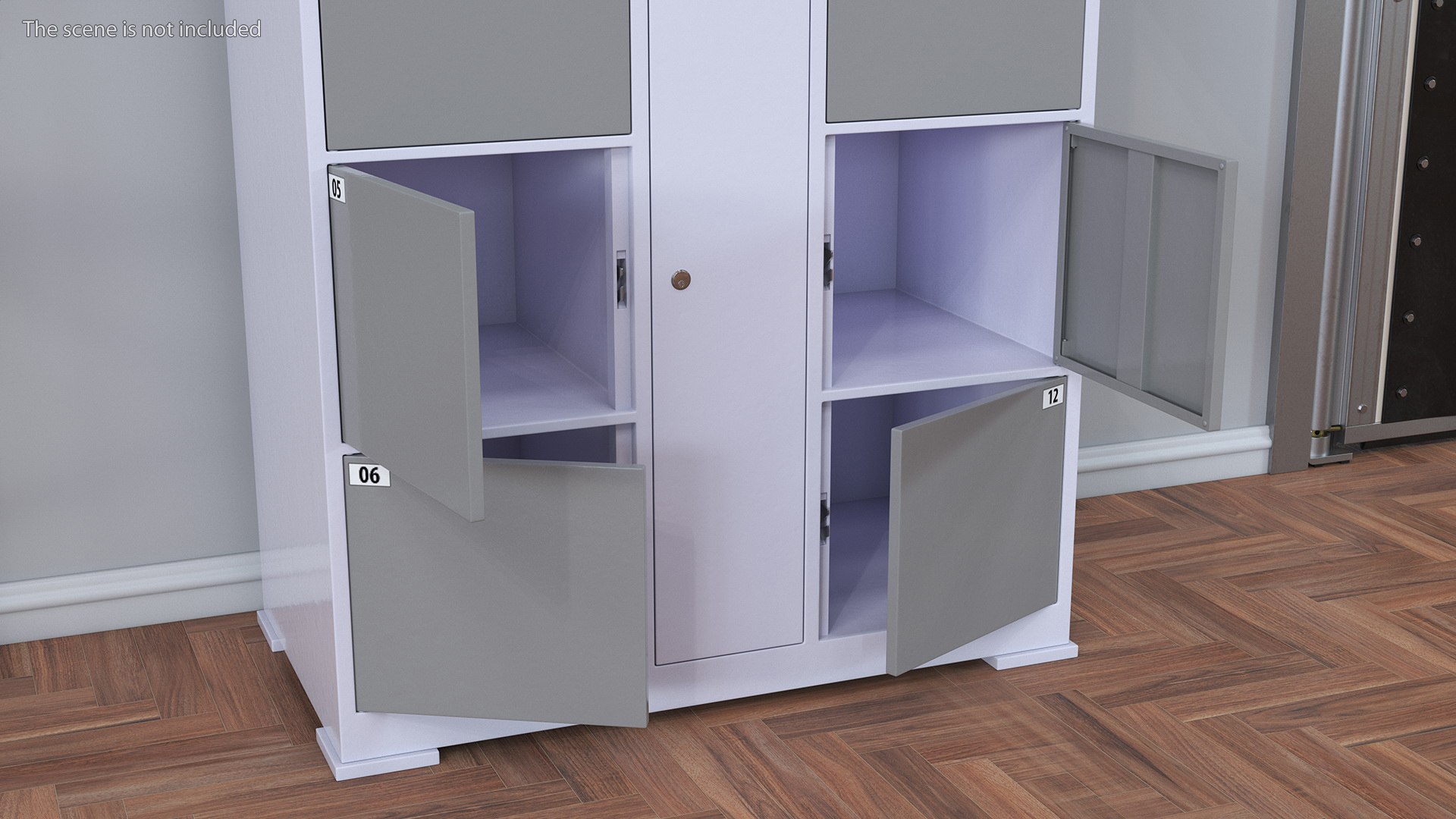 Smart Locker Grey 3D Model - TurboSquid 2139357