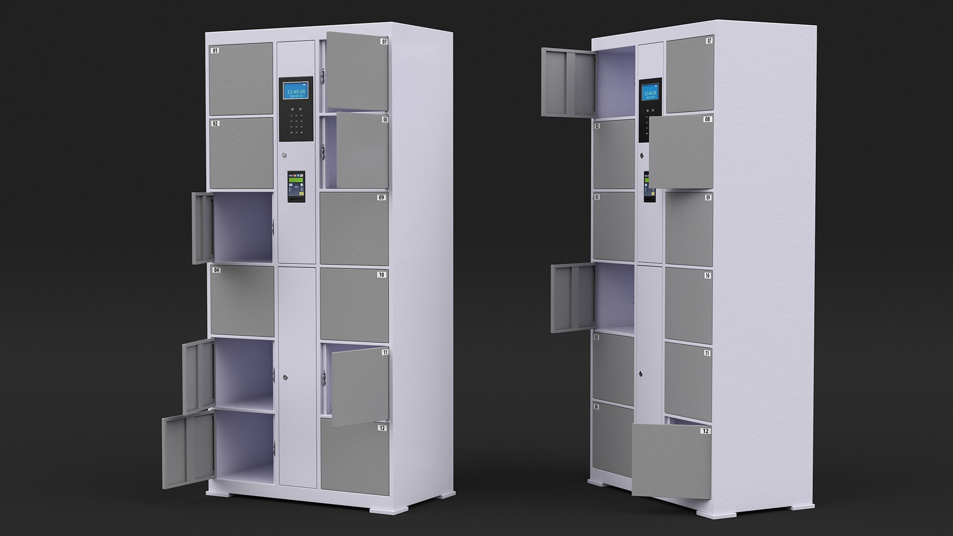 Smart Locker Grey 3D Model - TurboSquid 2139357