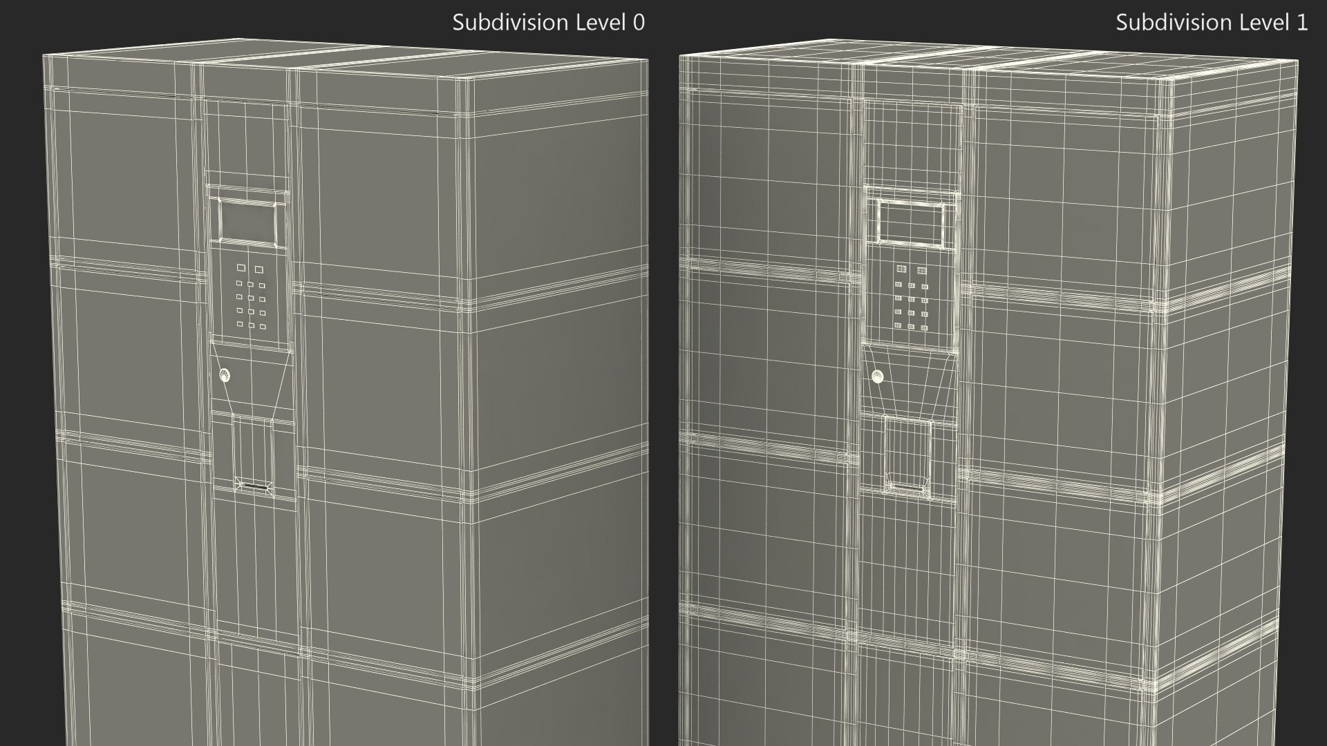 Smart Locker Grey 3D Model - TurboSquid 2139357