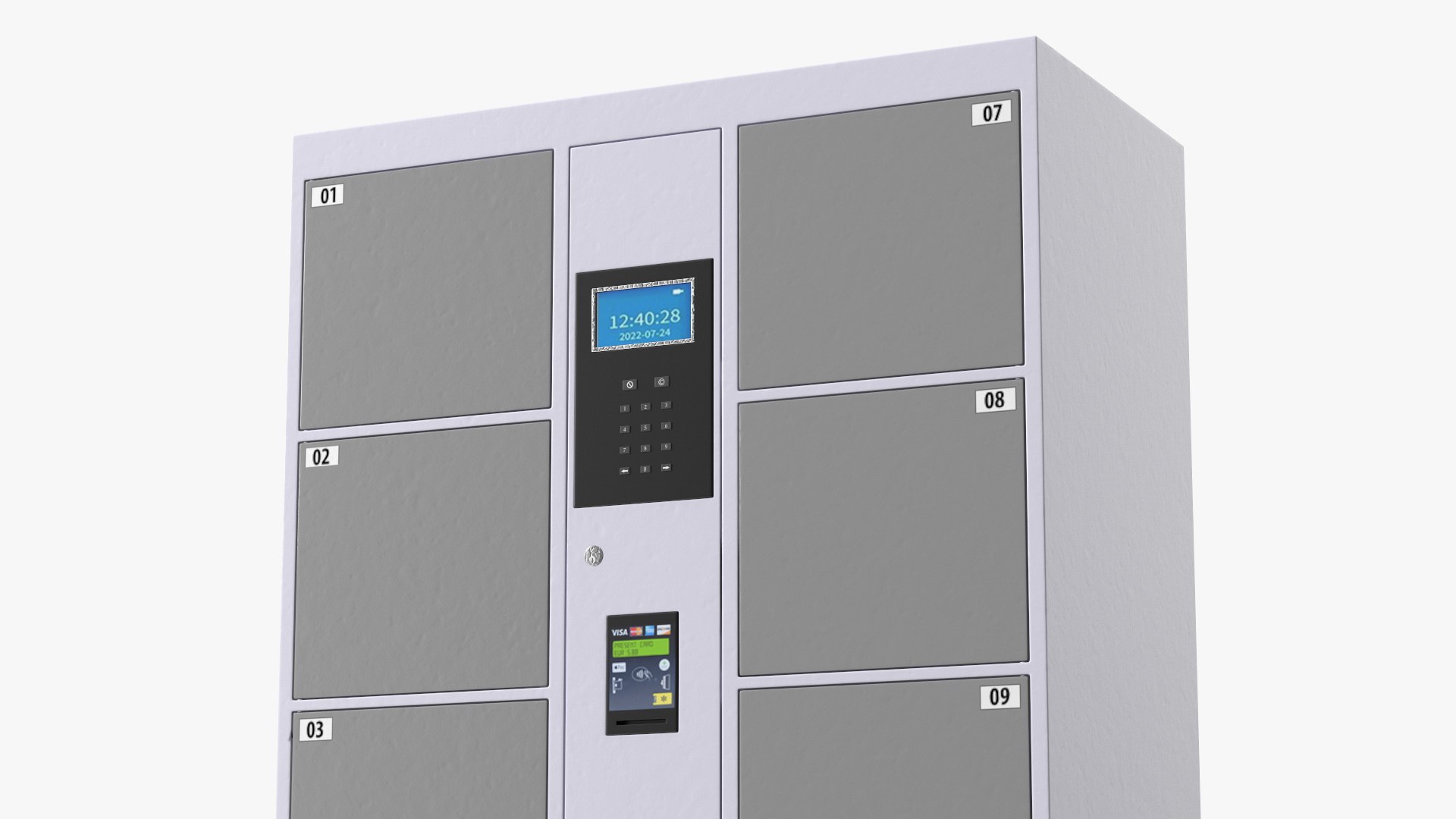 Smart Locker Grey 3D Model - TurboSquid 2139357