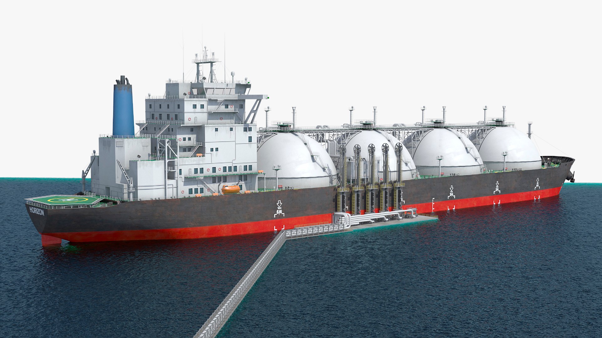 3D LNG Export Terminal With Gas Carrier Ship - TurboSquid 2310363