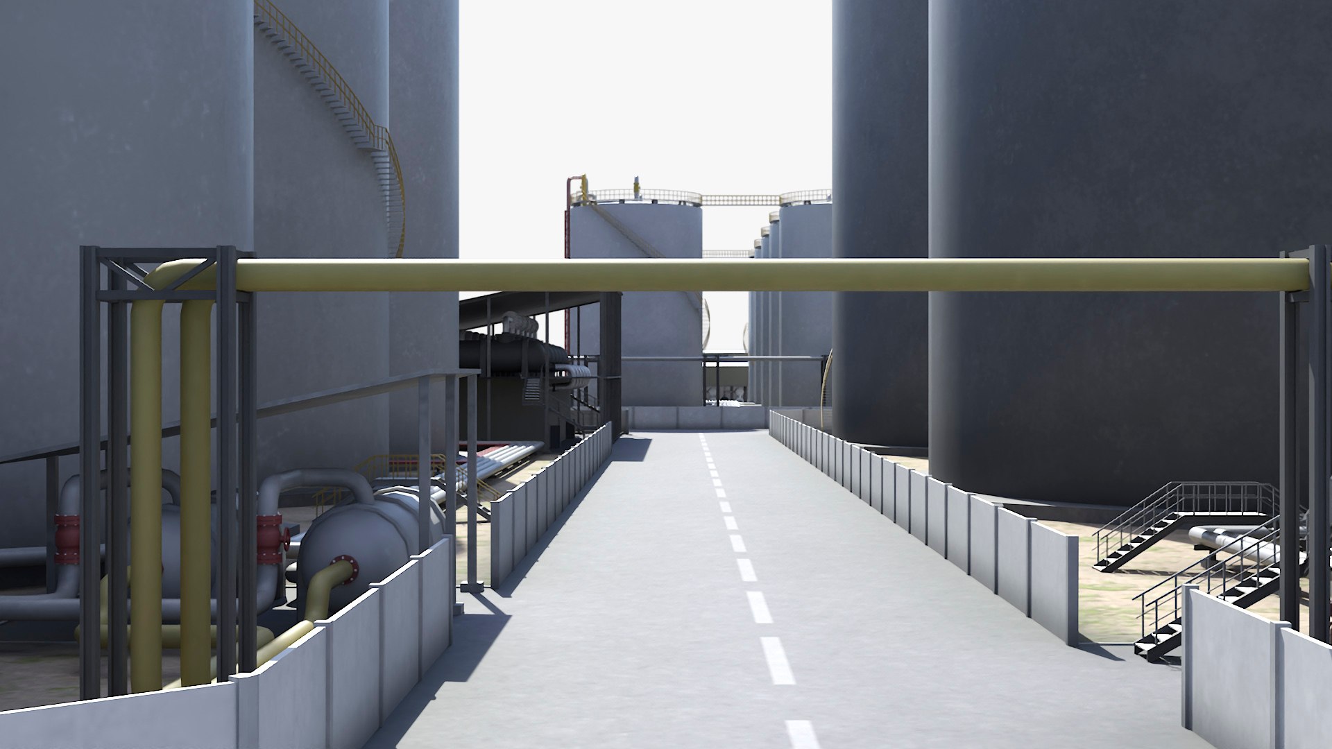 3D LNG Export Terminal With Gas Carrier Ship - TurboSquid 2310363