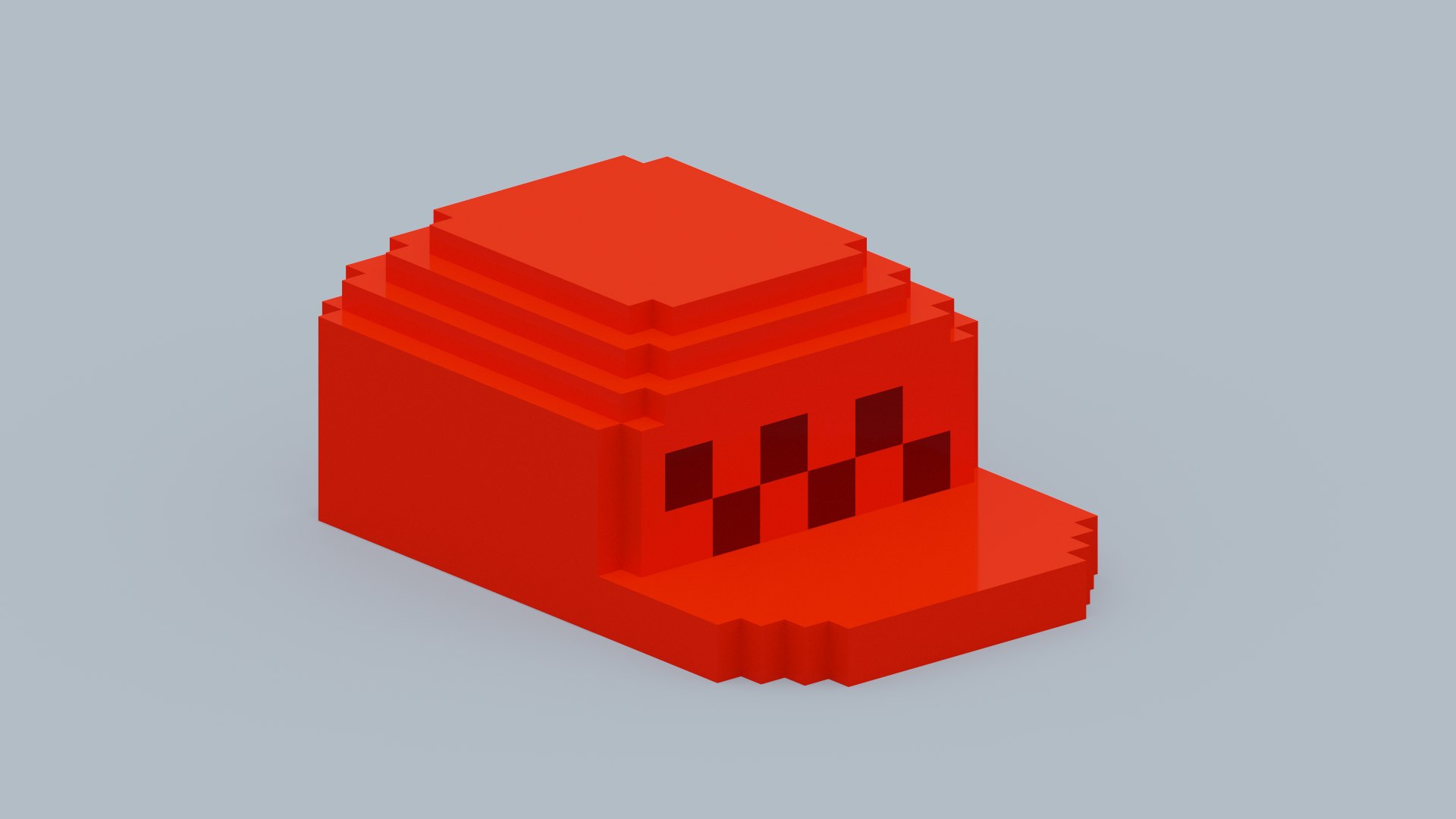 3D Voxel Red Hat - TurboSquid 1929051