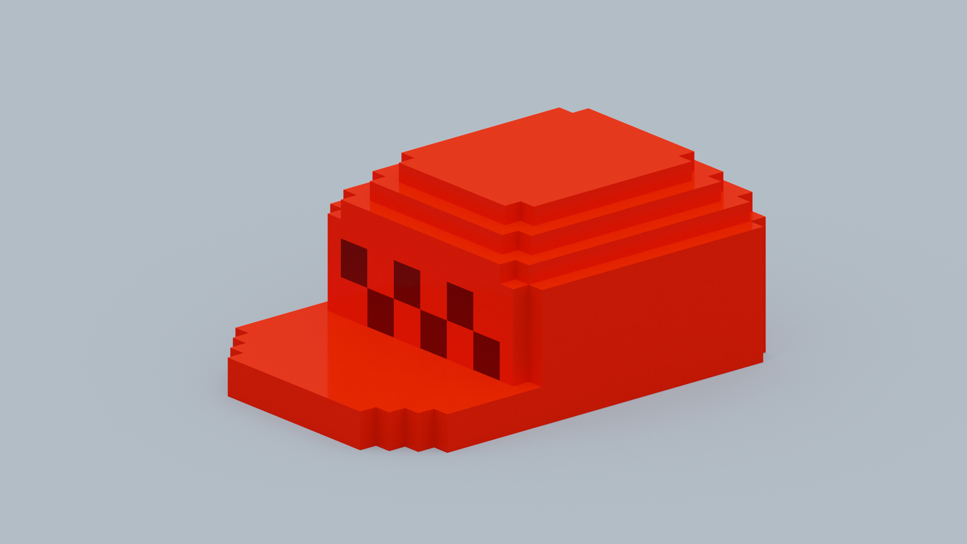 3D Voxel Red Hat - TurboSquid 1929051