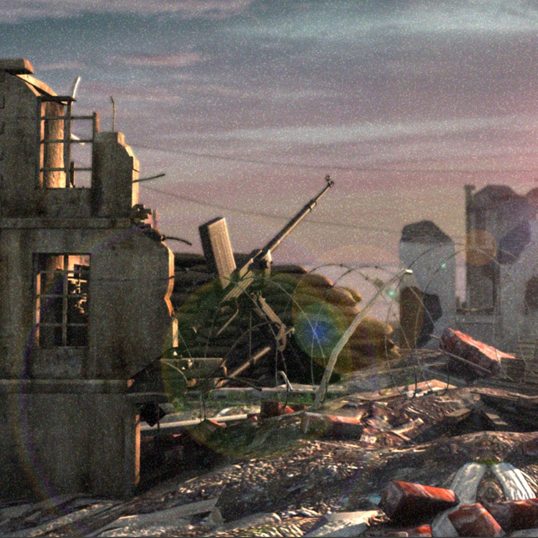 Ruins Battlefield Seaside Scene Sea Stronghold 3D Model - TurboSquid ...